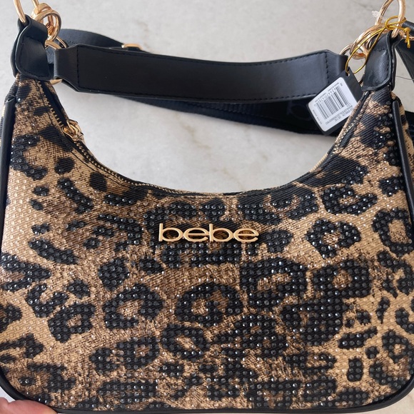 bebe | Bags | Leopard Bebe Crossbody Bag Zip Closure Style Fashion New ...